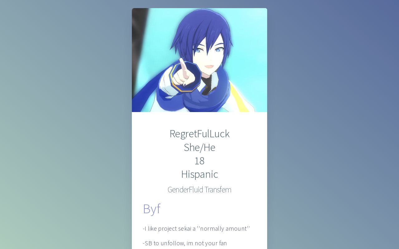 Regret Card